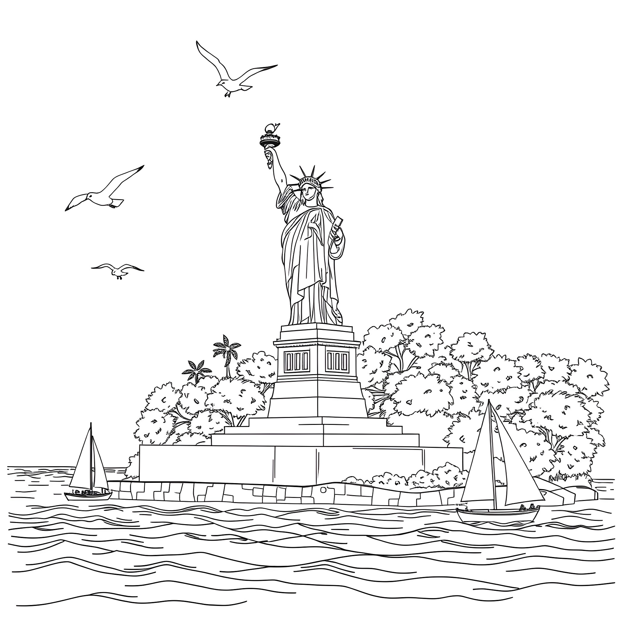 5 Best Statue Of Liberty Coloring Pages Free Printable Pdfs