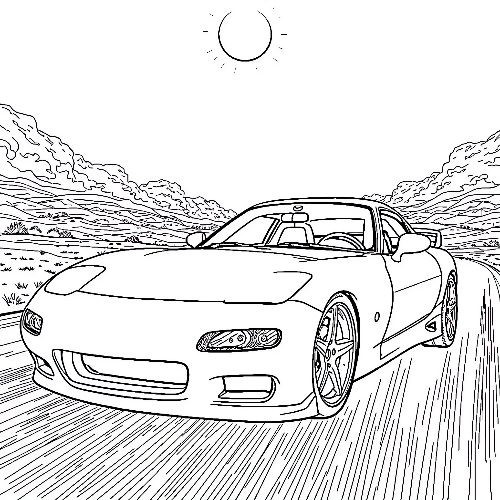 4 Best Mazda RX-7 Coloring Pages (Free Printable PDFs)