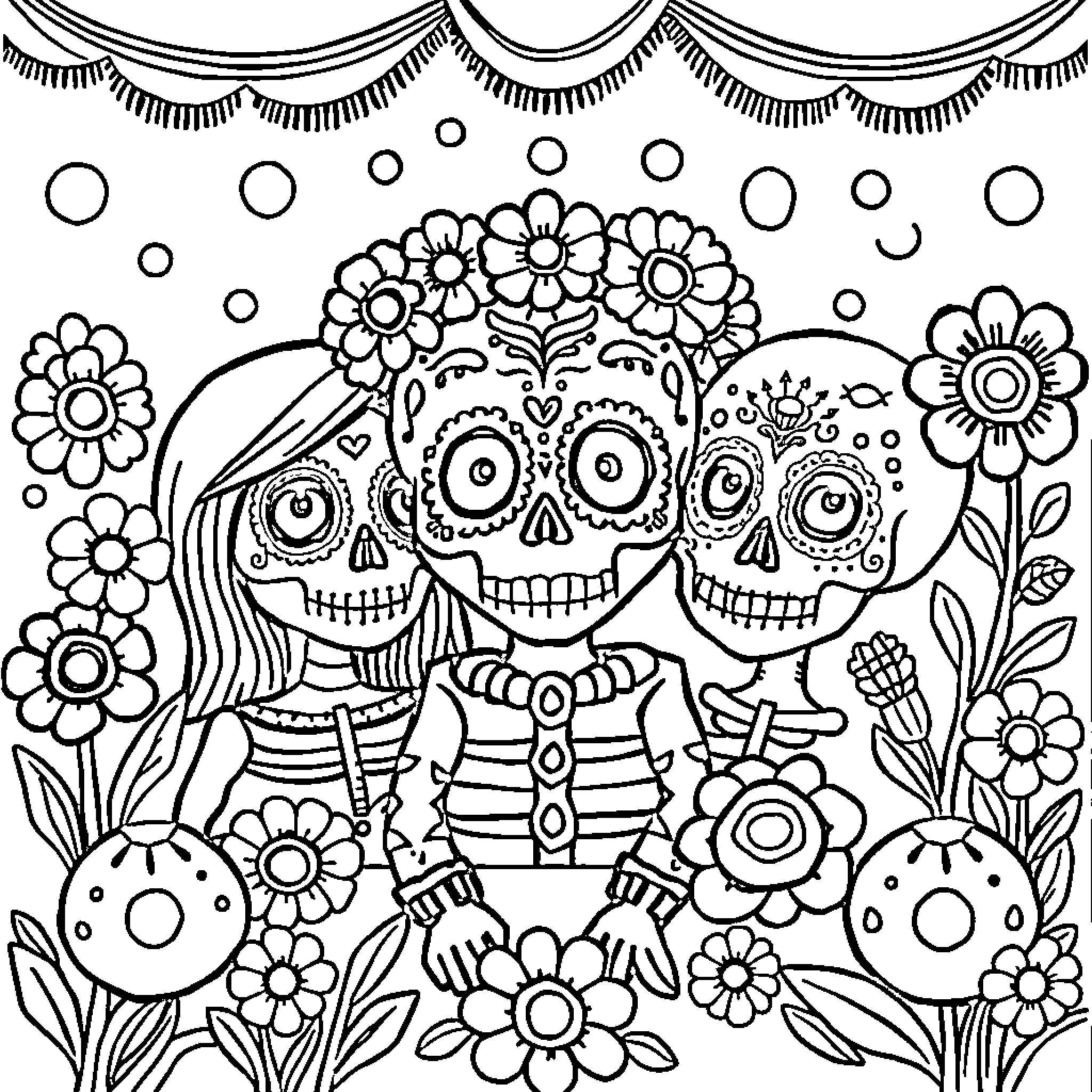 Best Dia de los Muertos Coloring Pages (Free Printable PDF)