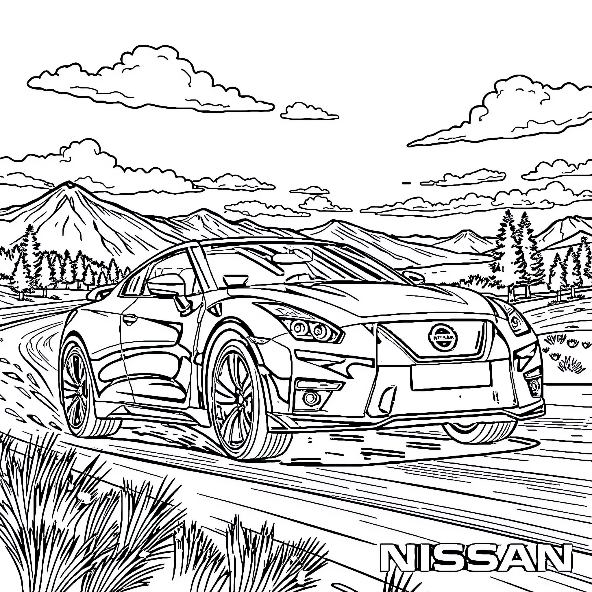 Best Nissan Coloring Pages (Free Printable PDF)