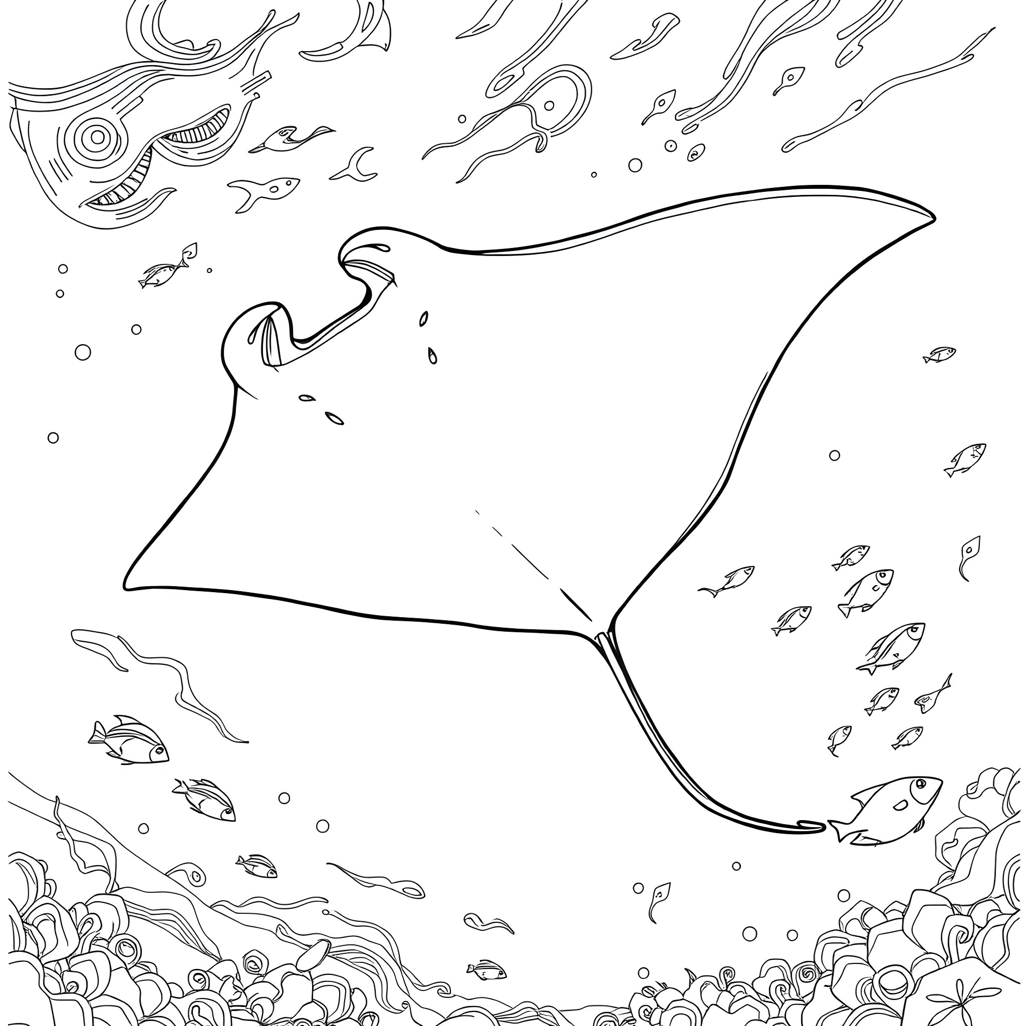 Best Manta Ray Coloring Pages (Free Printable PDF)
