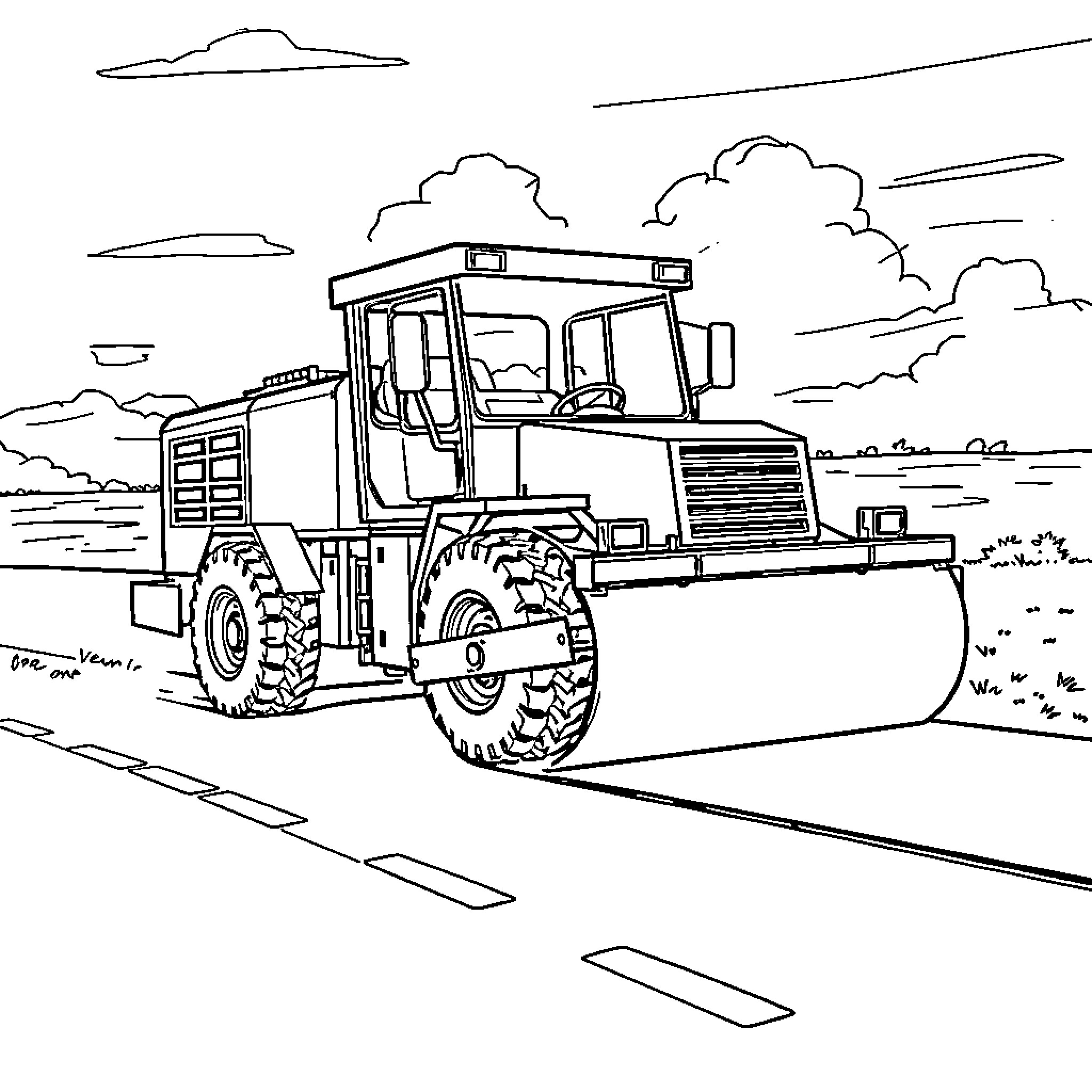 Best Paving Machine Coloring Pages (Free Printable PDF)