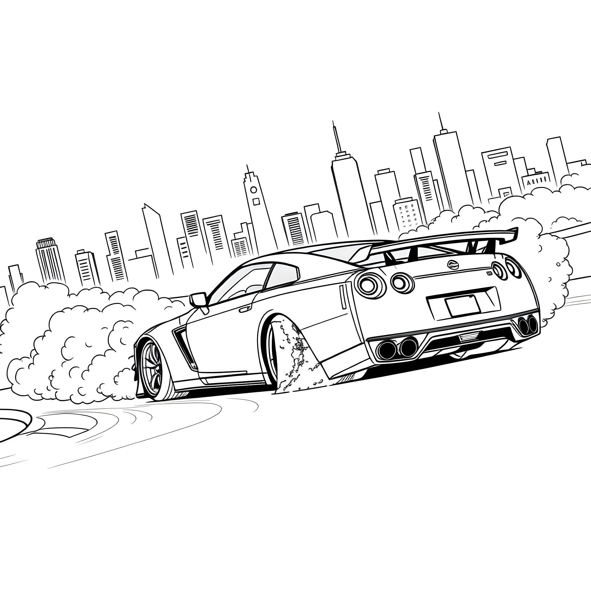 Best Nissan GTR Coloring Pages (Free Printable PDF)
