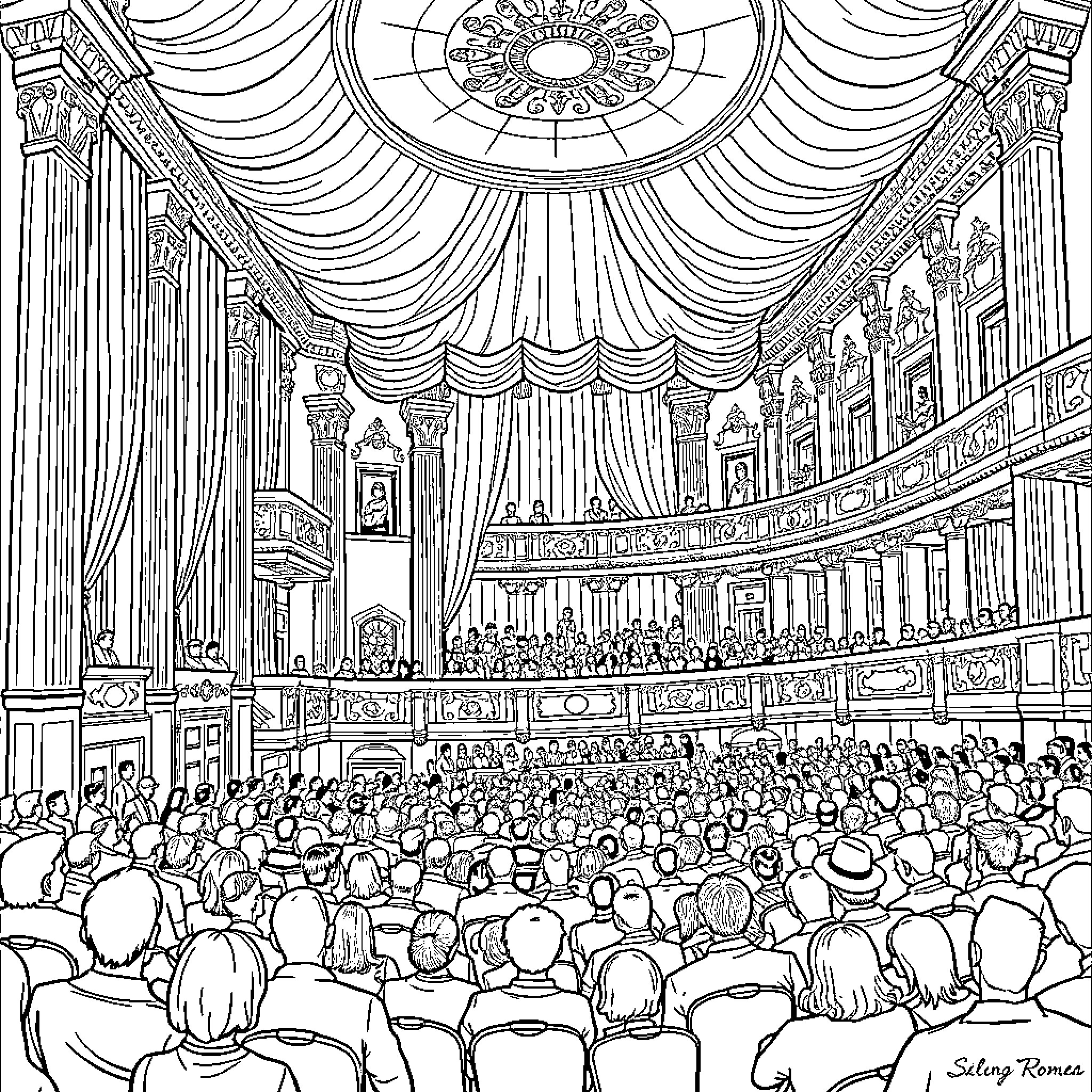 Best Theater Coloring Pages (Free Printable PDF)