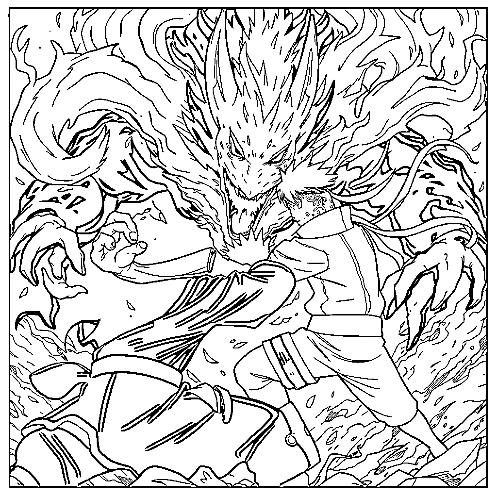 Best Kurama Coloring Pages (Free Printable PDF)