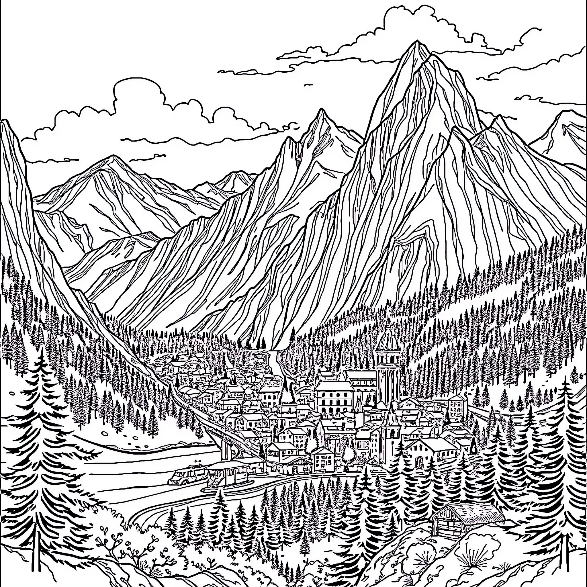 Best Village Coloring Pages (Free Printable PDF)