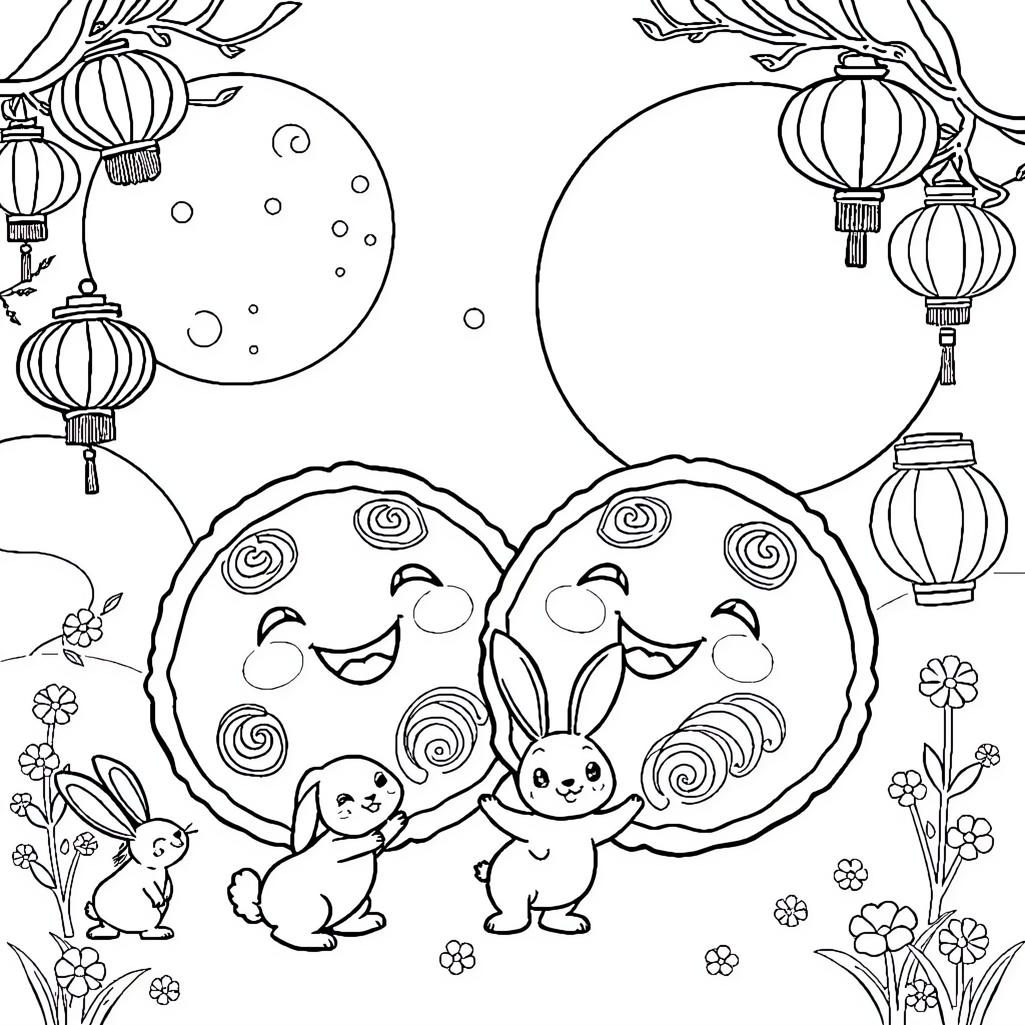 Best Mooncake Coloring Pages (Free Printable PDF)