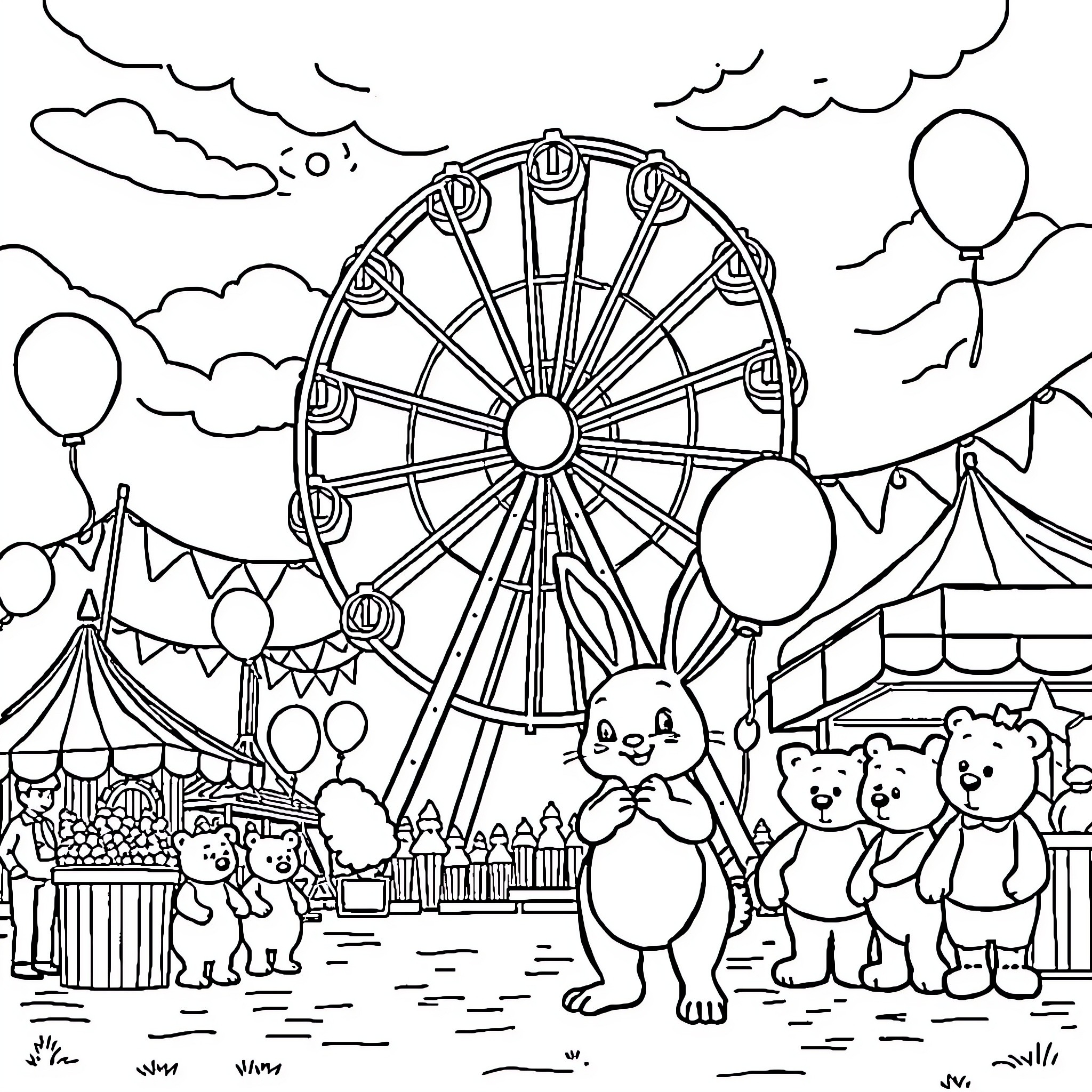 Best Fairground Coloring Pages (Free Printable PDF)