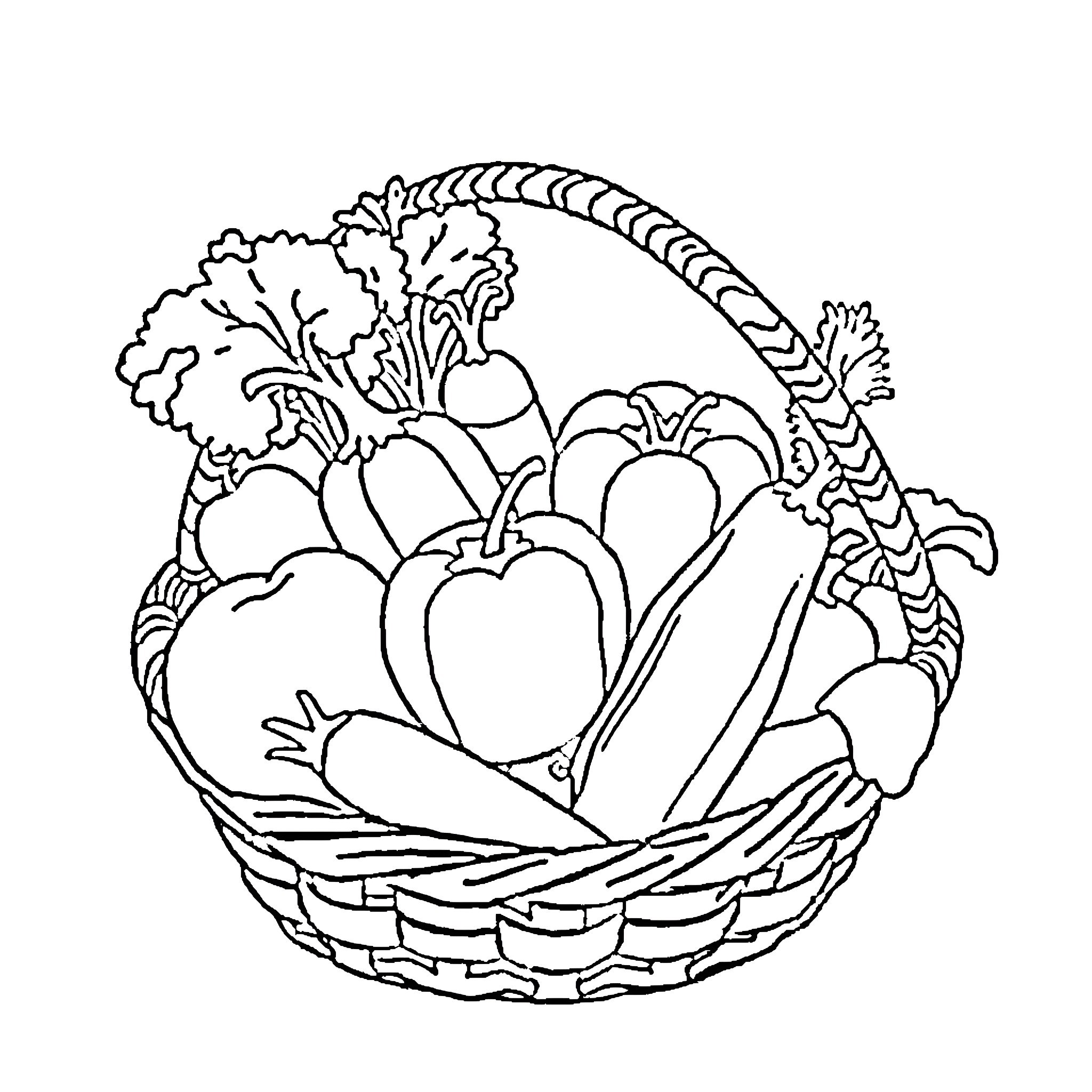 Best Vegetable Coloring Pages (Free Printable PDF)