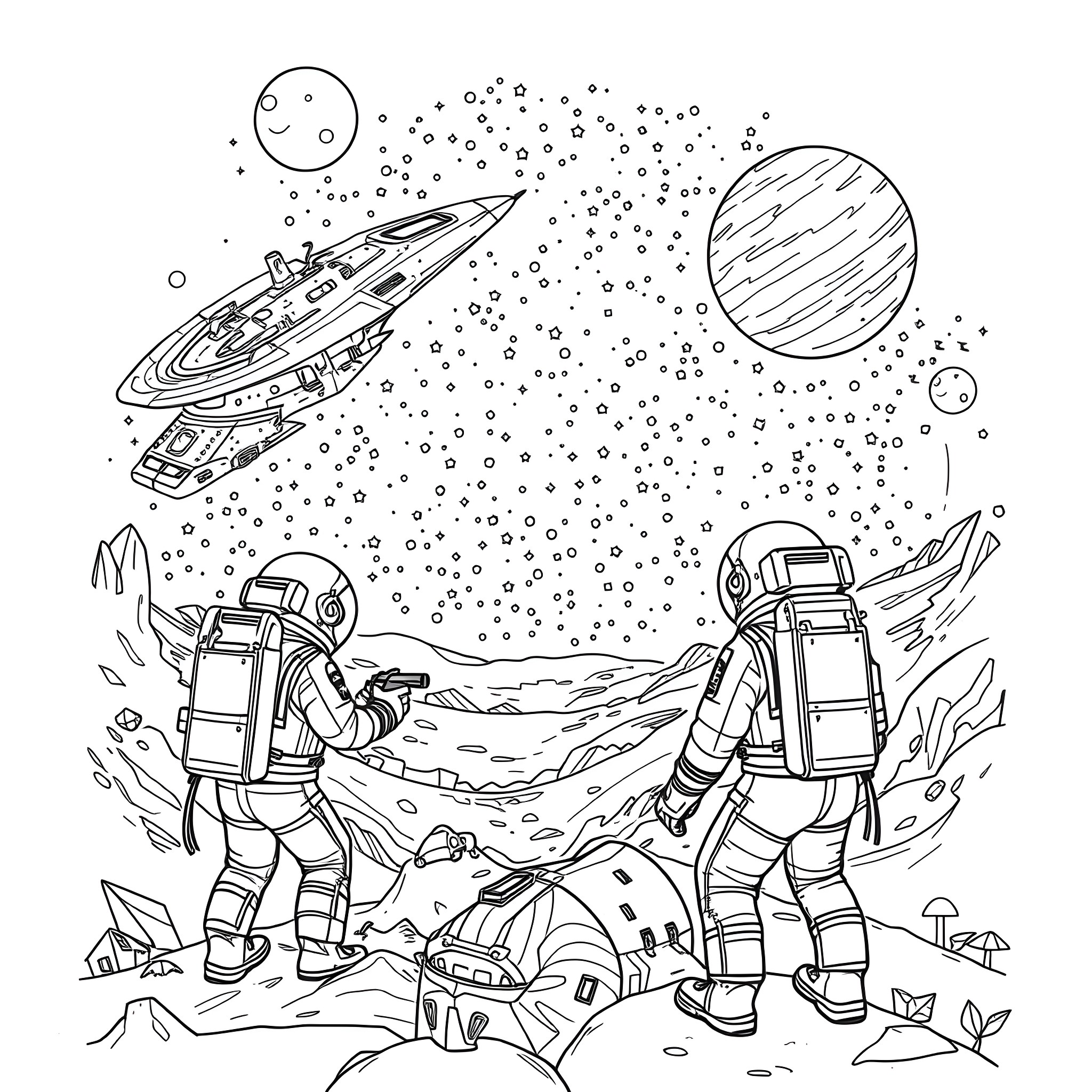 Best Space Coloring Pages (Free Printable PDF)