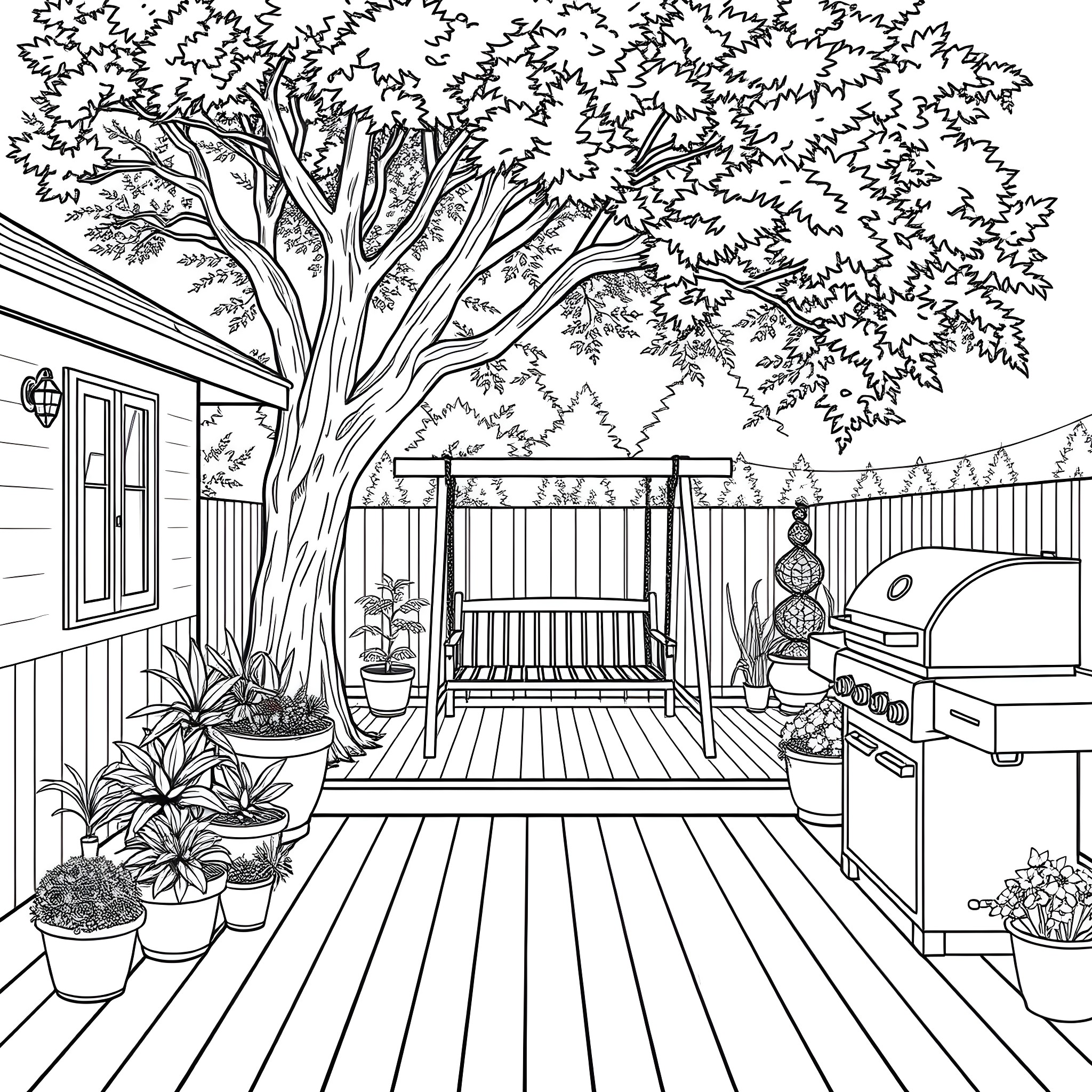 3 Best Backyard Coloring Pages (Free Printable PDFs)