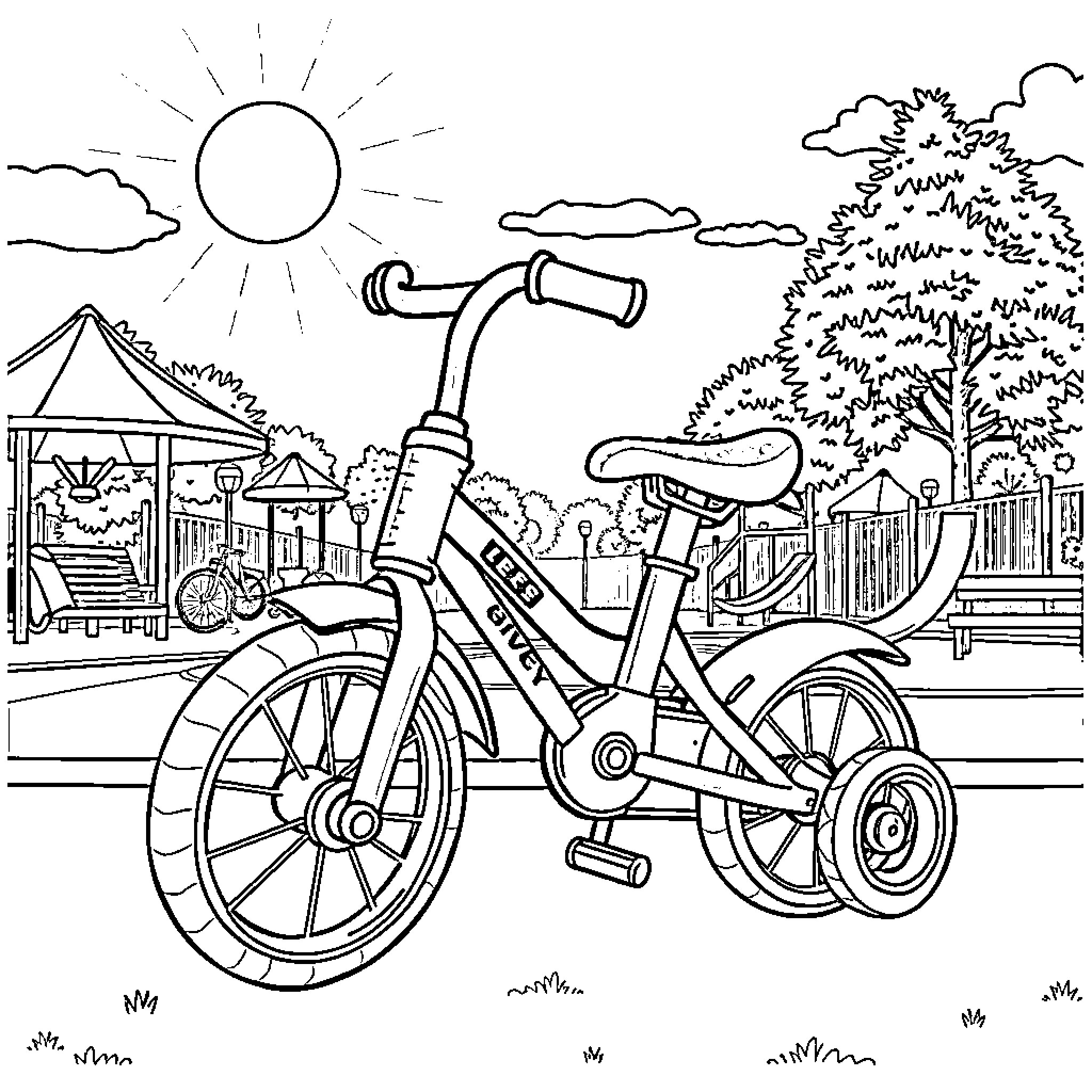 Best Tricycle Coloring Pages (Free Printable PDF)