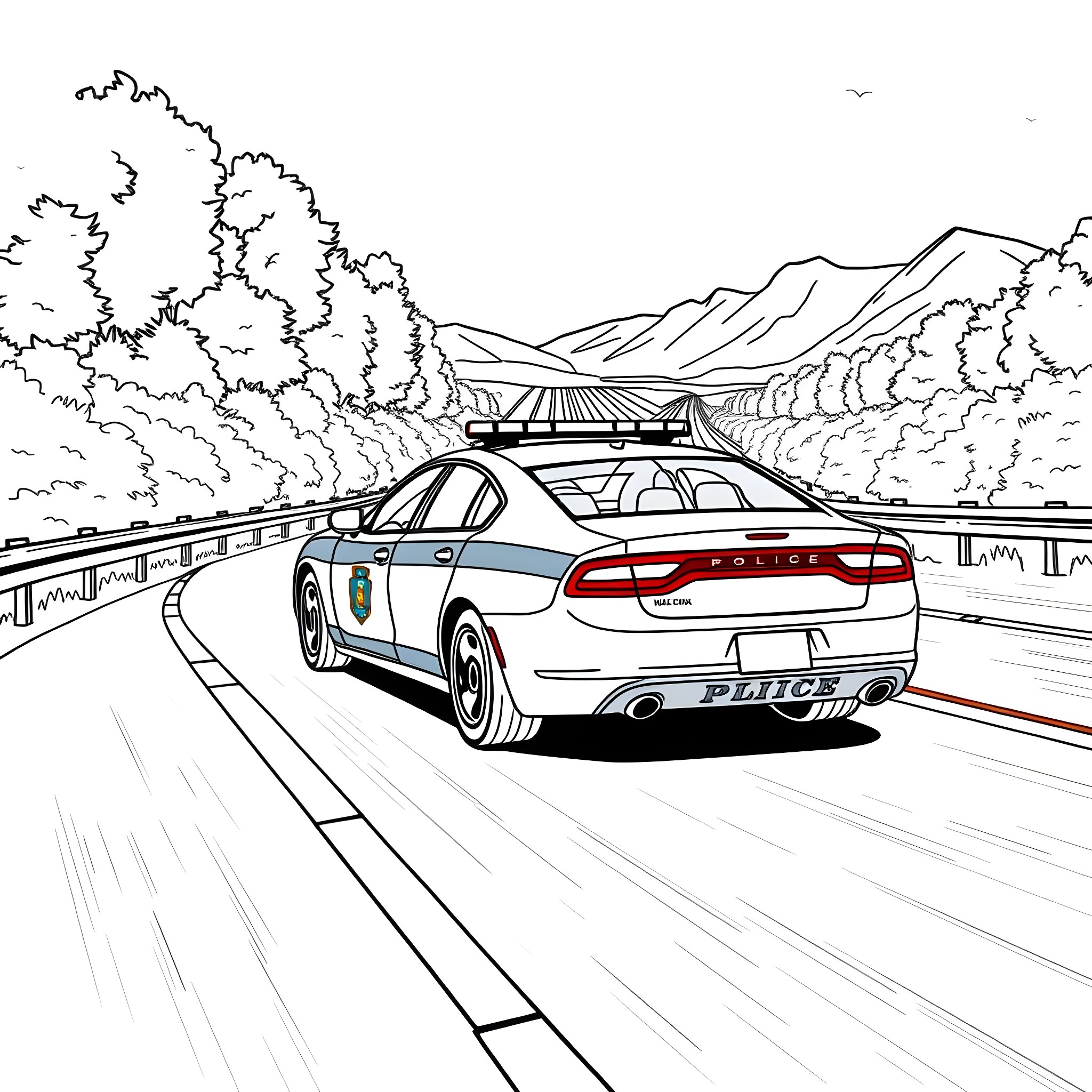 Best Police Car Coloring Pages (Free Printable PDF)