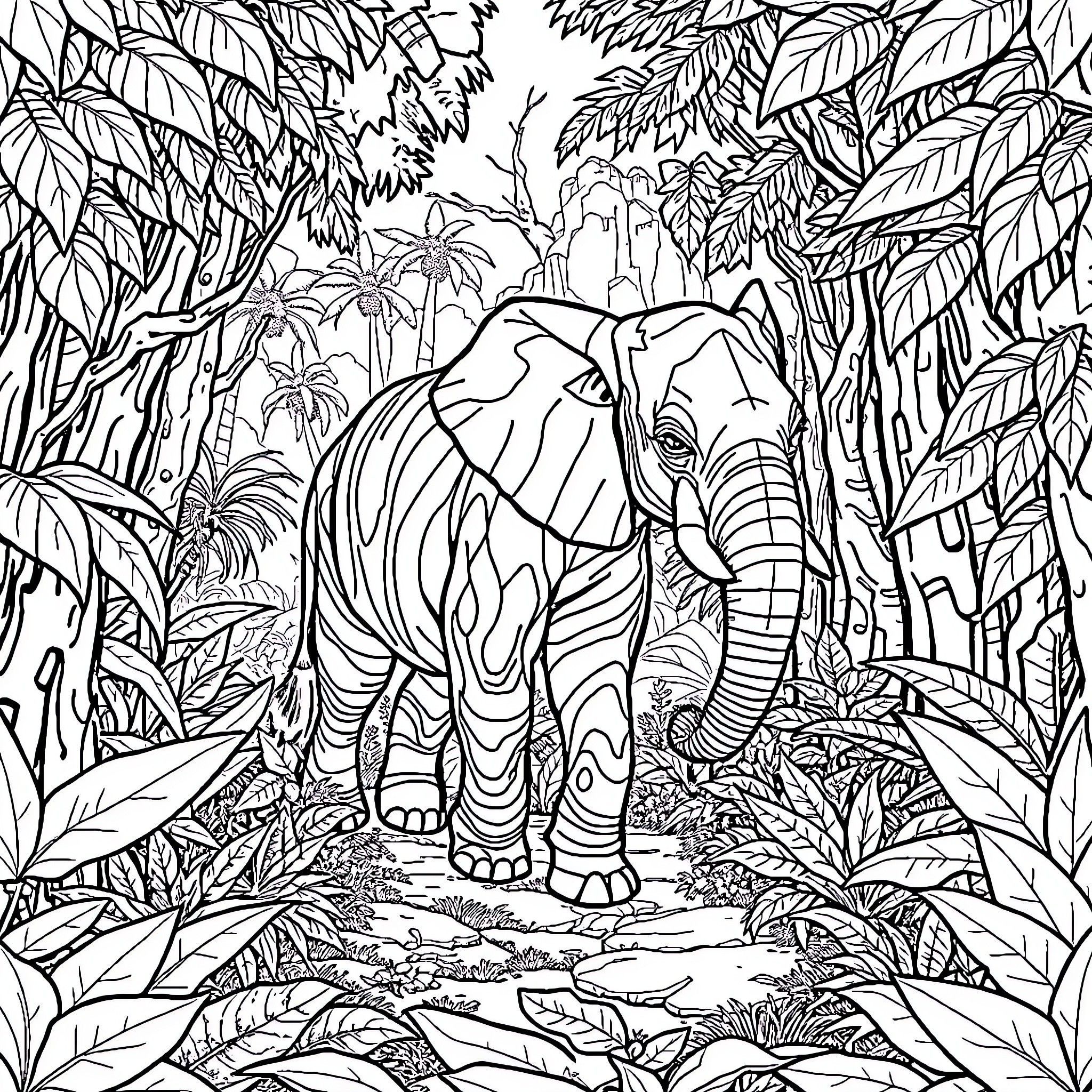 4 Best Gajah Coloring Pages (Free Printable PDFs)