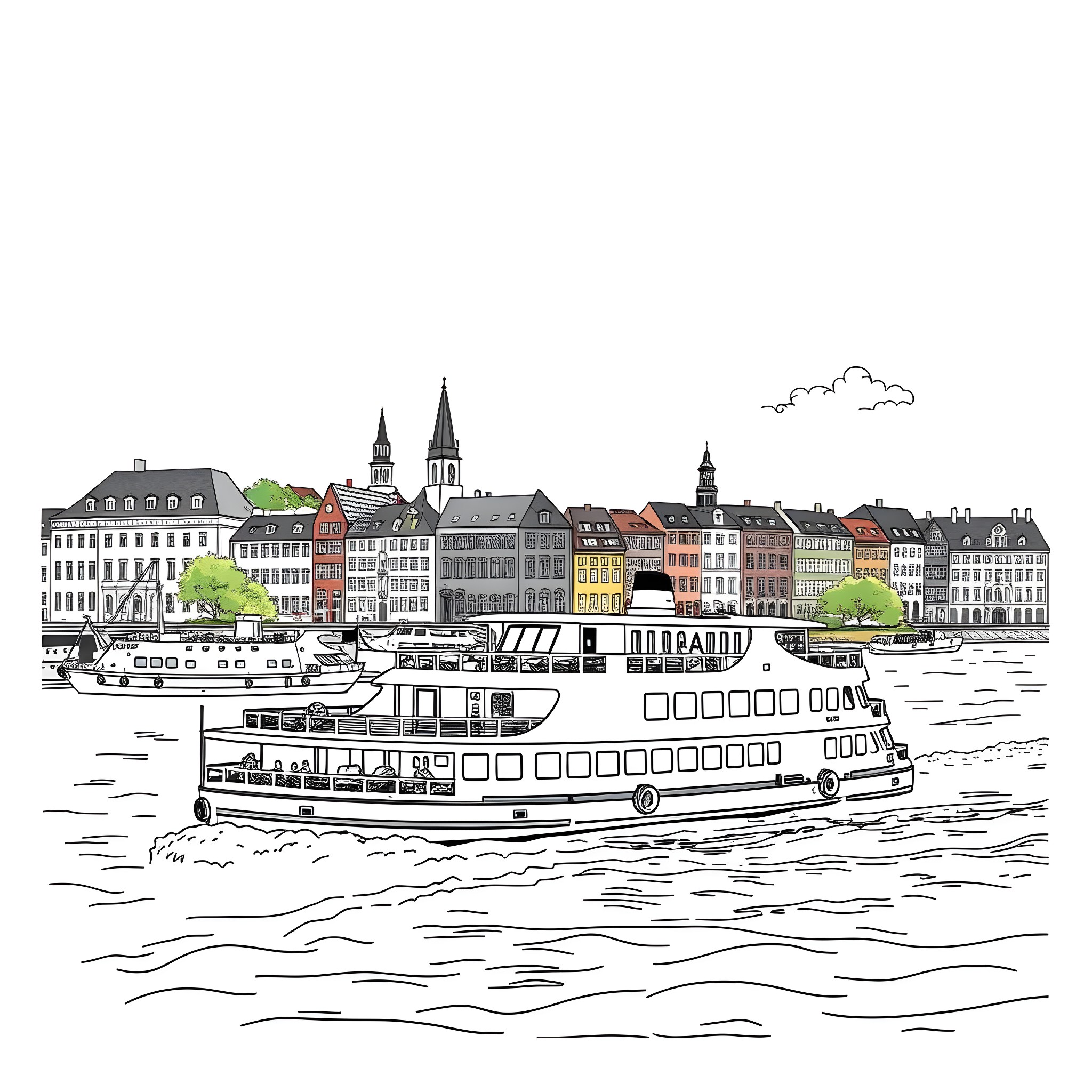 Best Ferry Coloring Pages (Free Printable PDF)