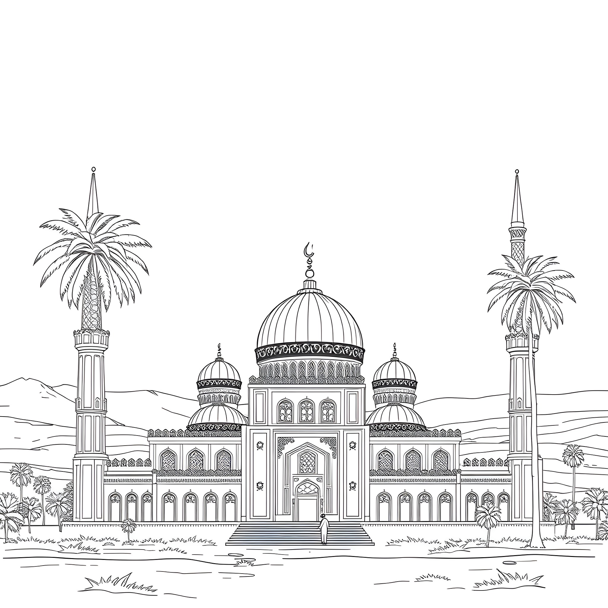 Best Mosque Coloring Pages (Free Printable PDF)