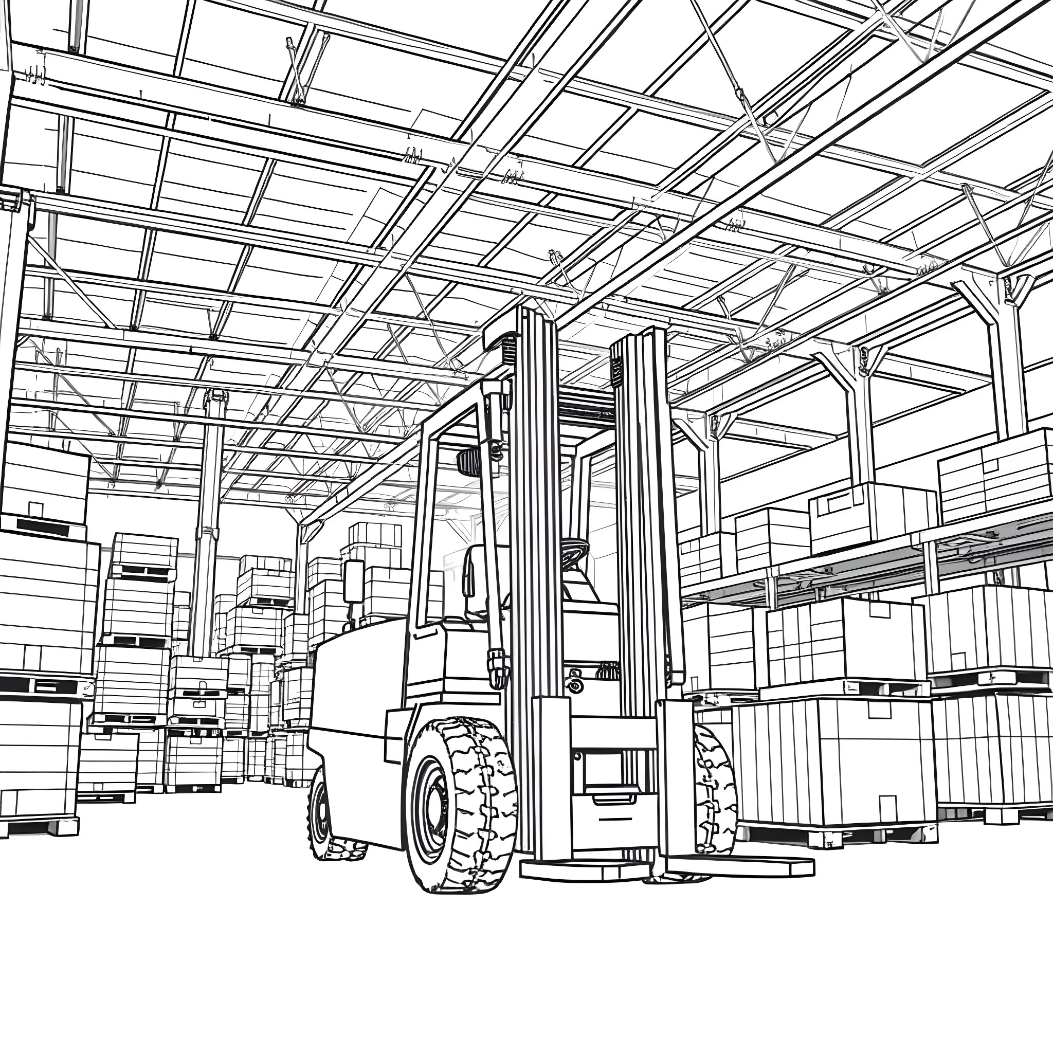 13 Best Fork Lift Coloring Pages (Free Printable PDFs)