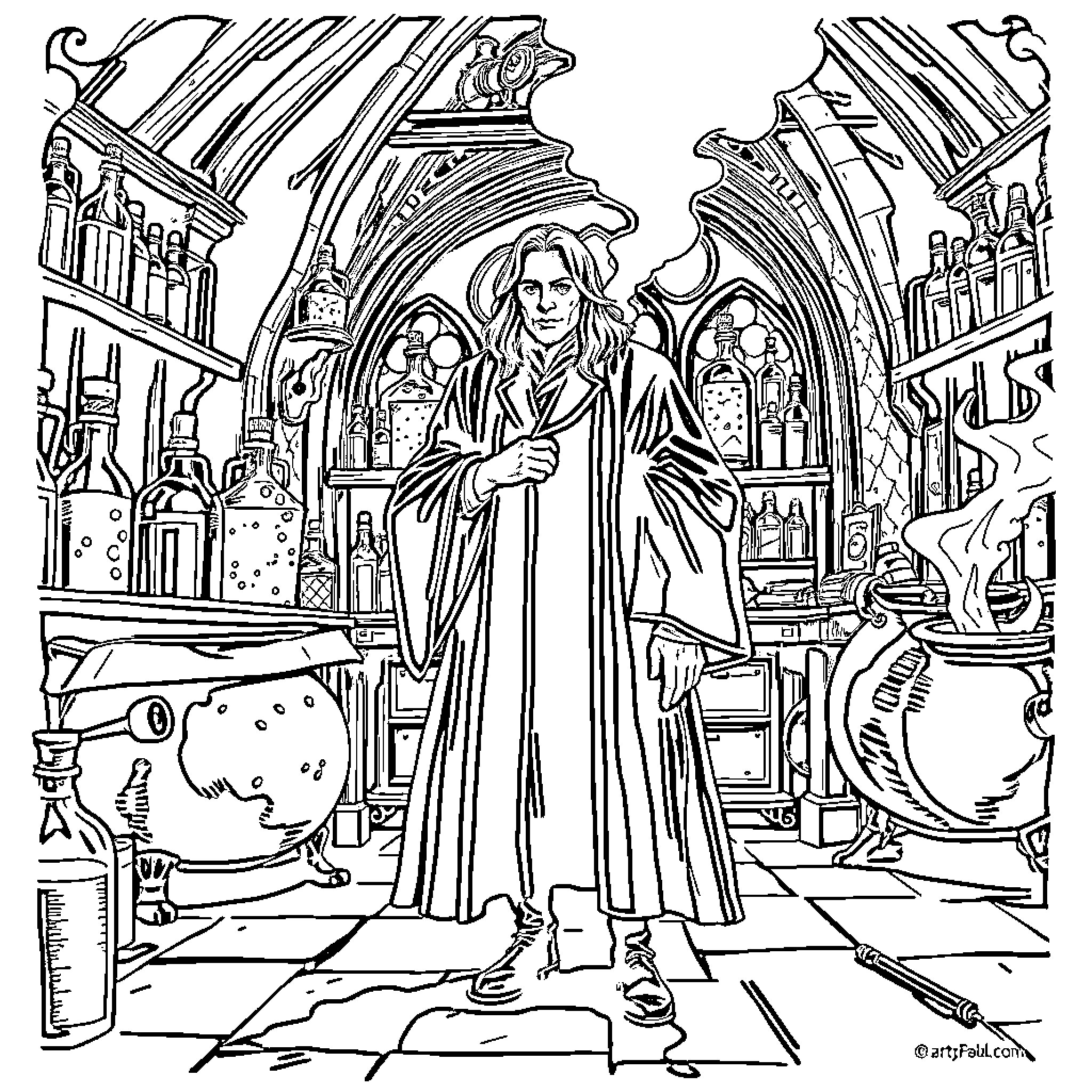 Best Severus Snape Coloring Pages (Free Printable PDF)