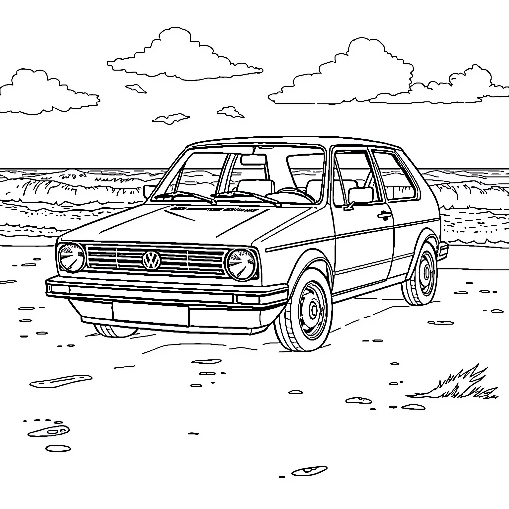Best Vw Golf Coloring Pages (Free Printable PDF)
