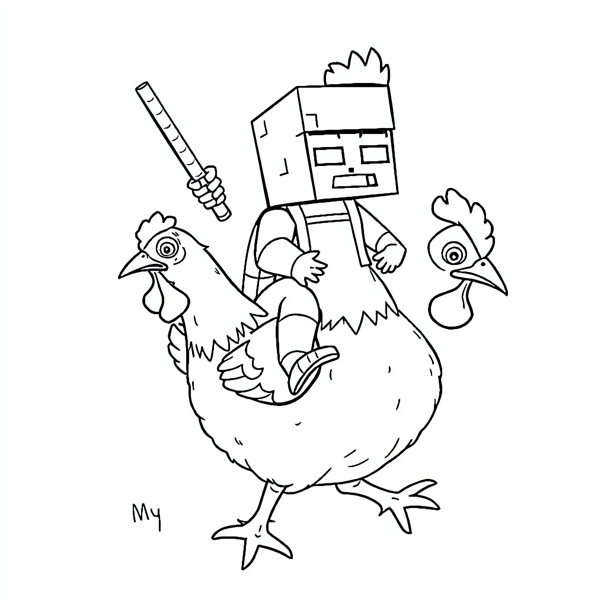 Best Chicken Jockey Coloring Pages (Free Printable PDF)