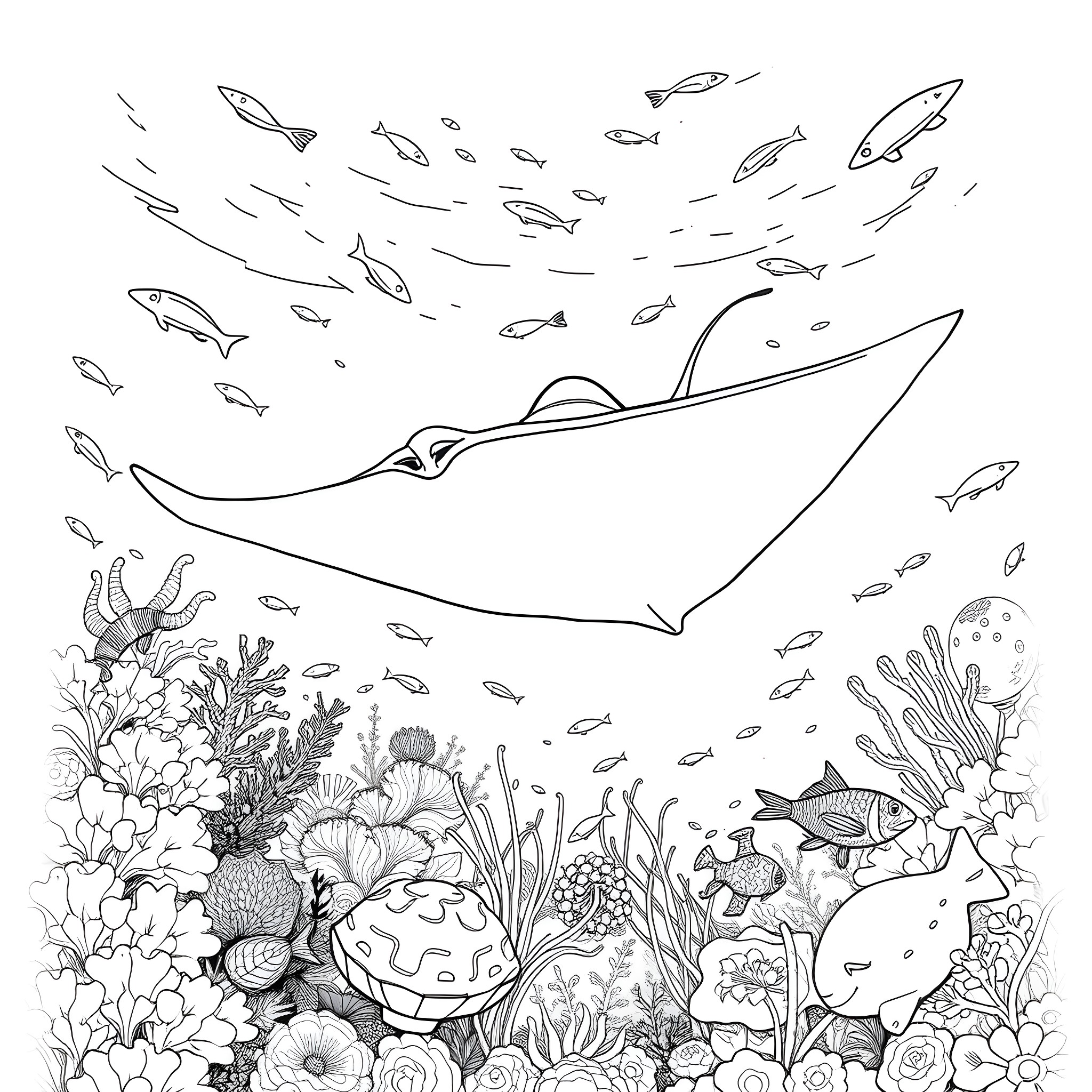 Best Manta Ray Coloring Pages (Free Printable PDF)