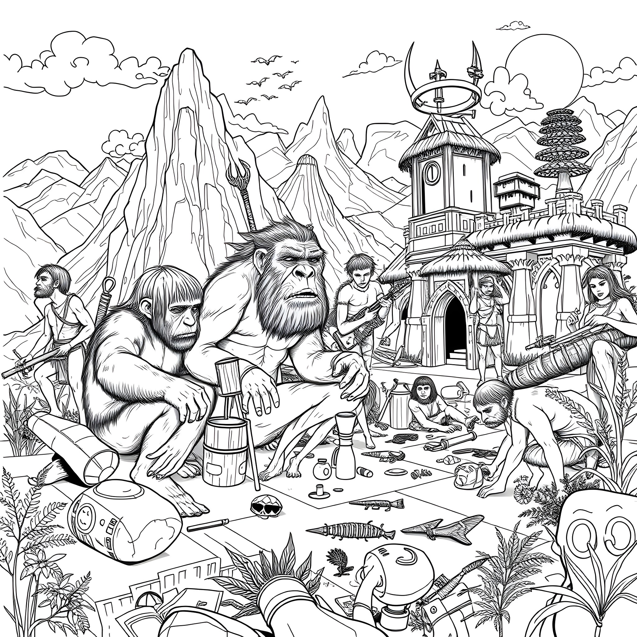 Best Neanderthal Coloring Pages (Free Printable PDF)