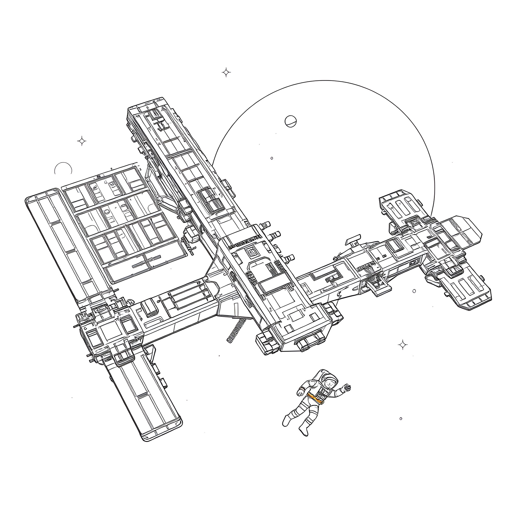 4 Best Space Station Coloring Pages (Free Printable PDFs)