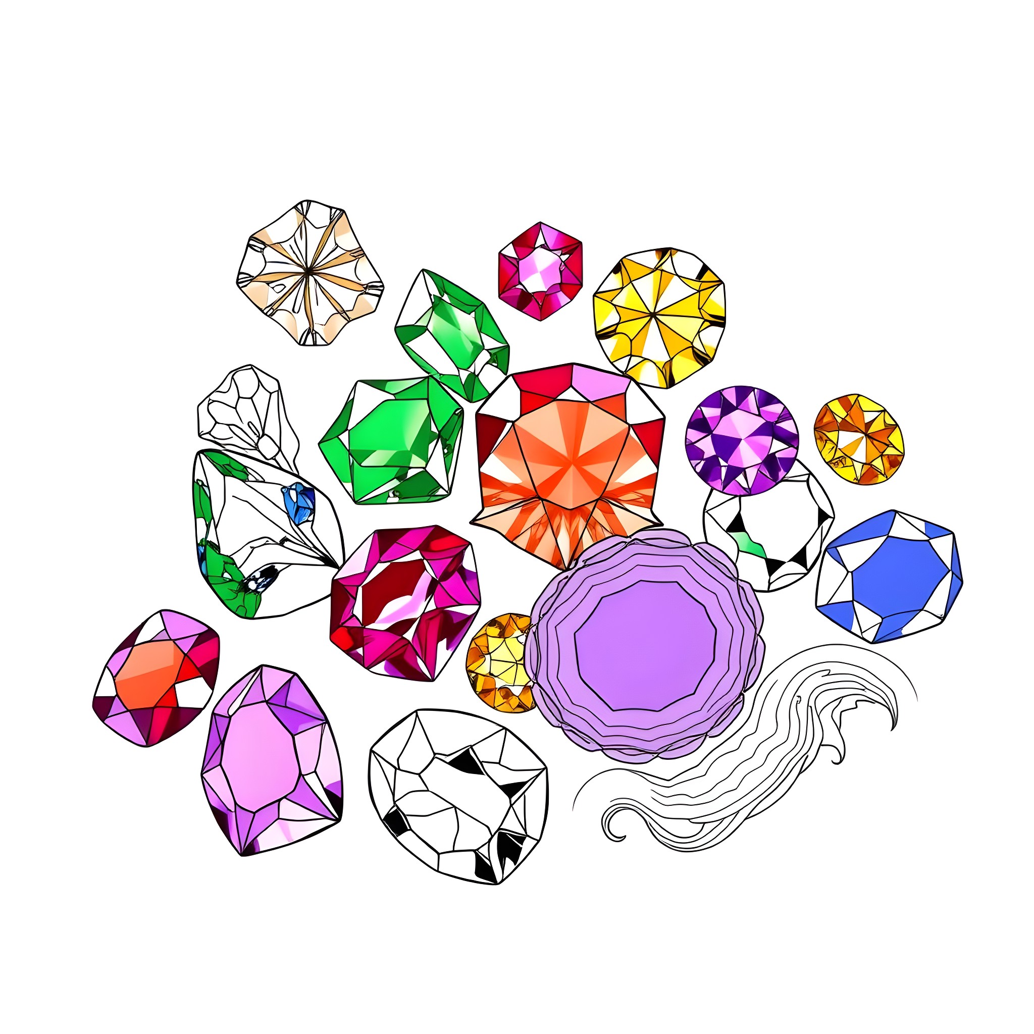 Best Gemstone Coloring Pages (Free Printable PDF)