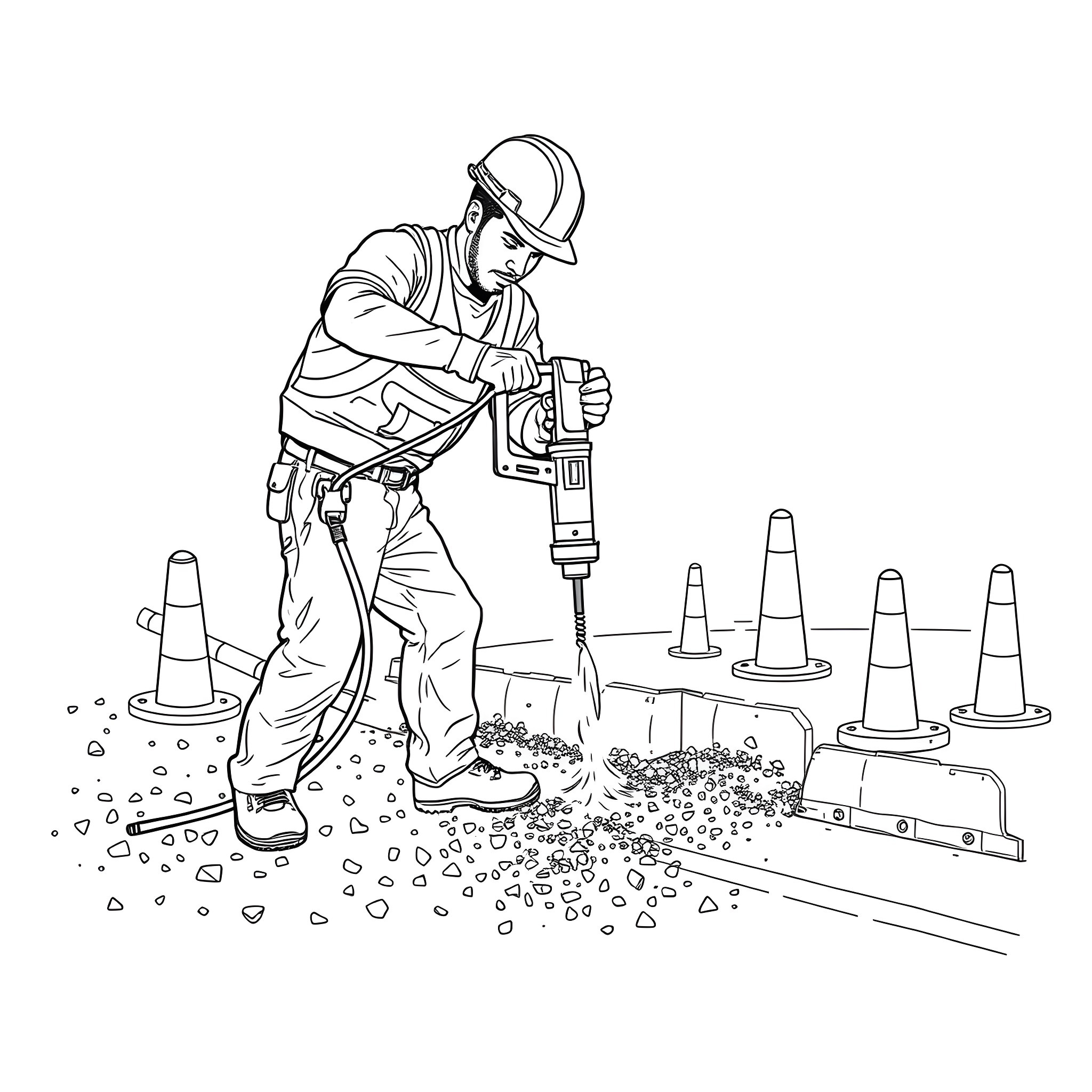 Best Jackhammer Coloring Pages (Free Printable PDF)