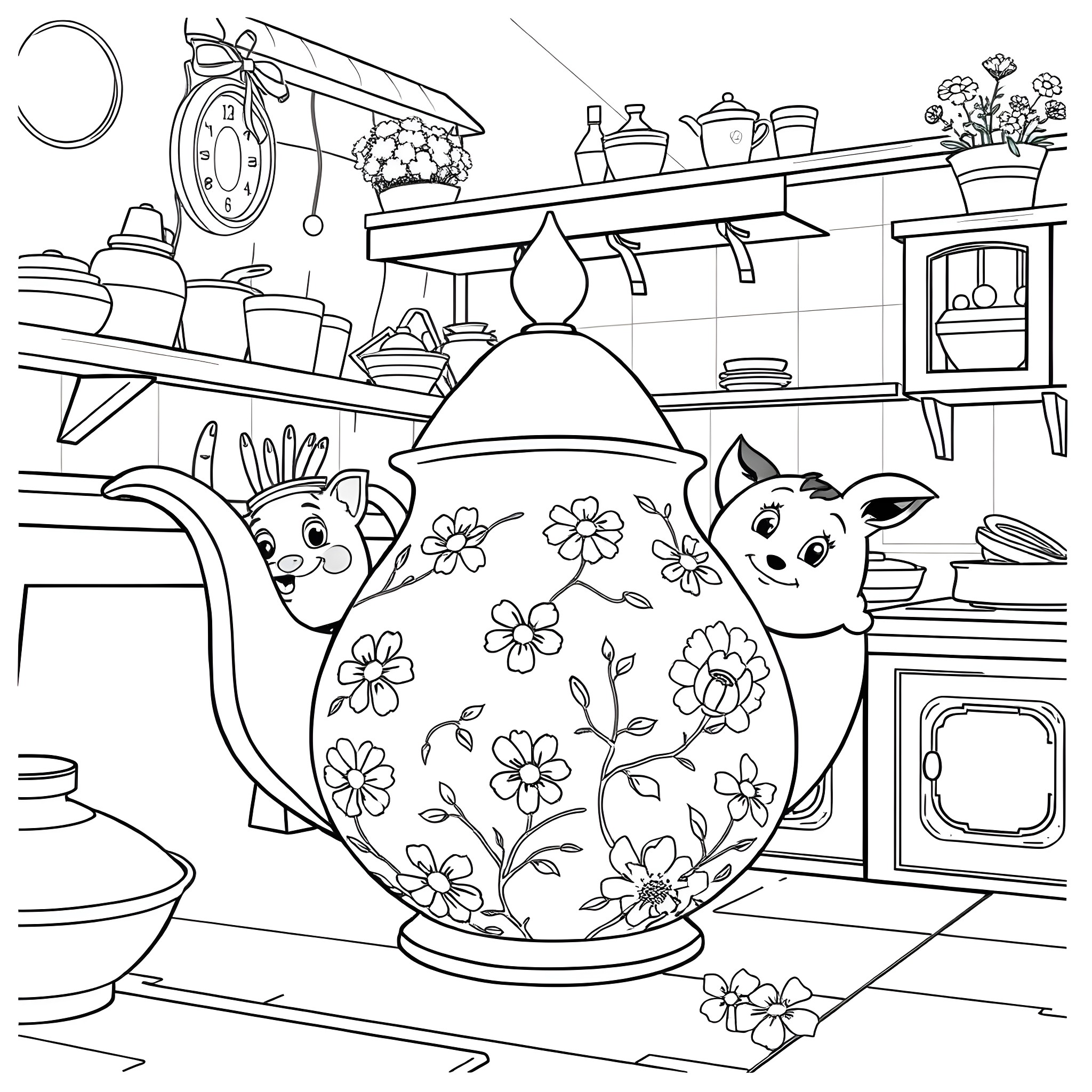 12 Best Mrs Potts Coloring Pages (Free Printable PDFs)