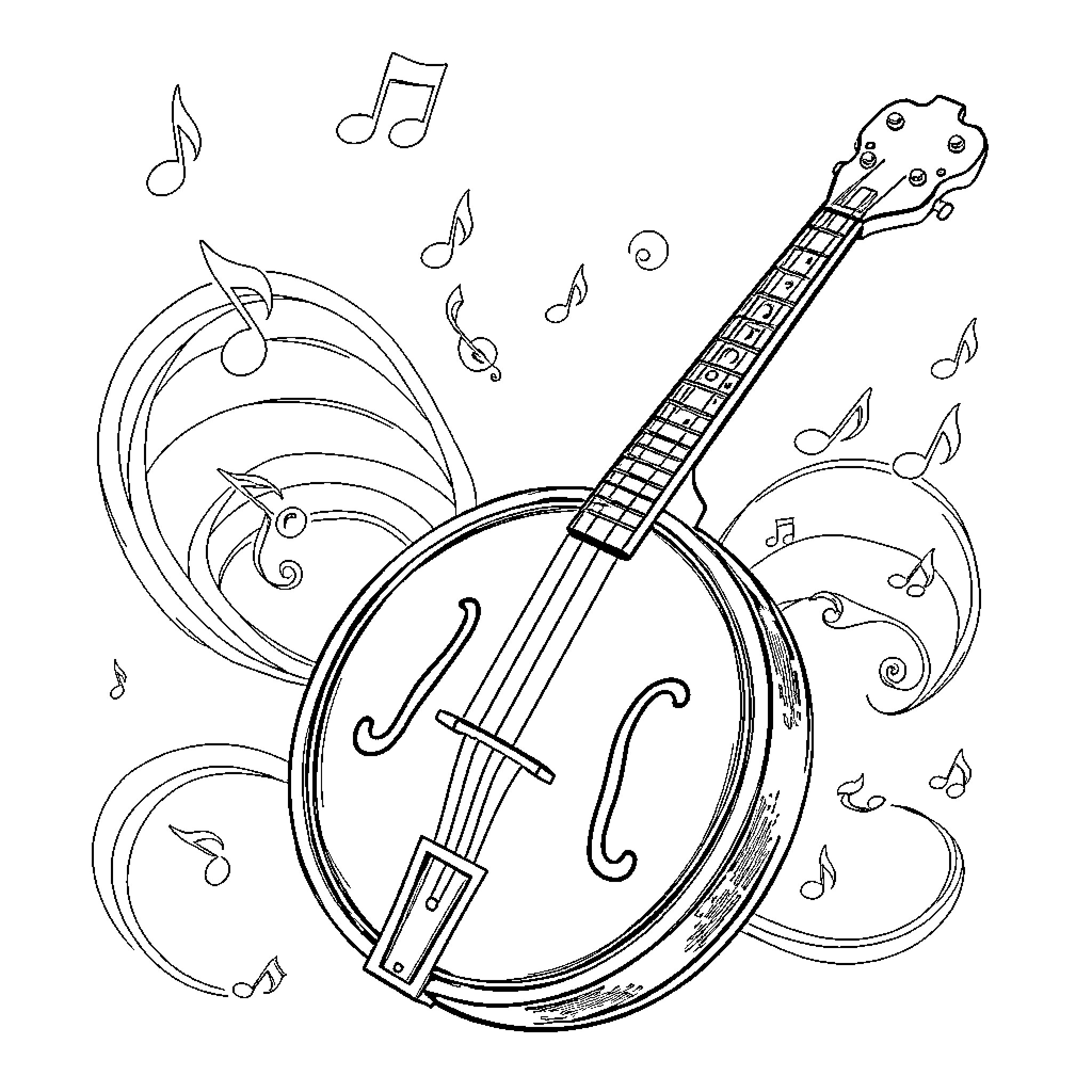 Best Banjo Coloring Pages (Free Printable PDF)