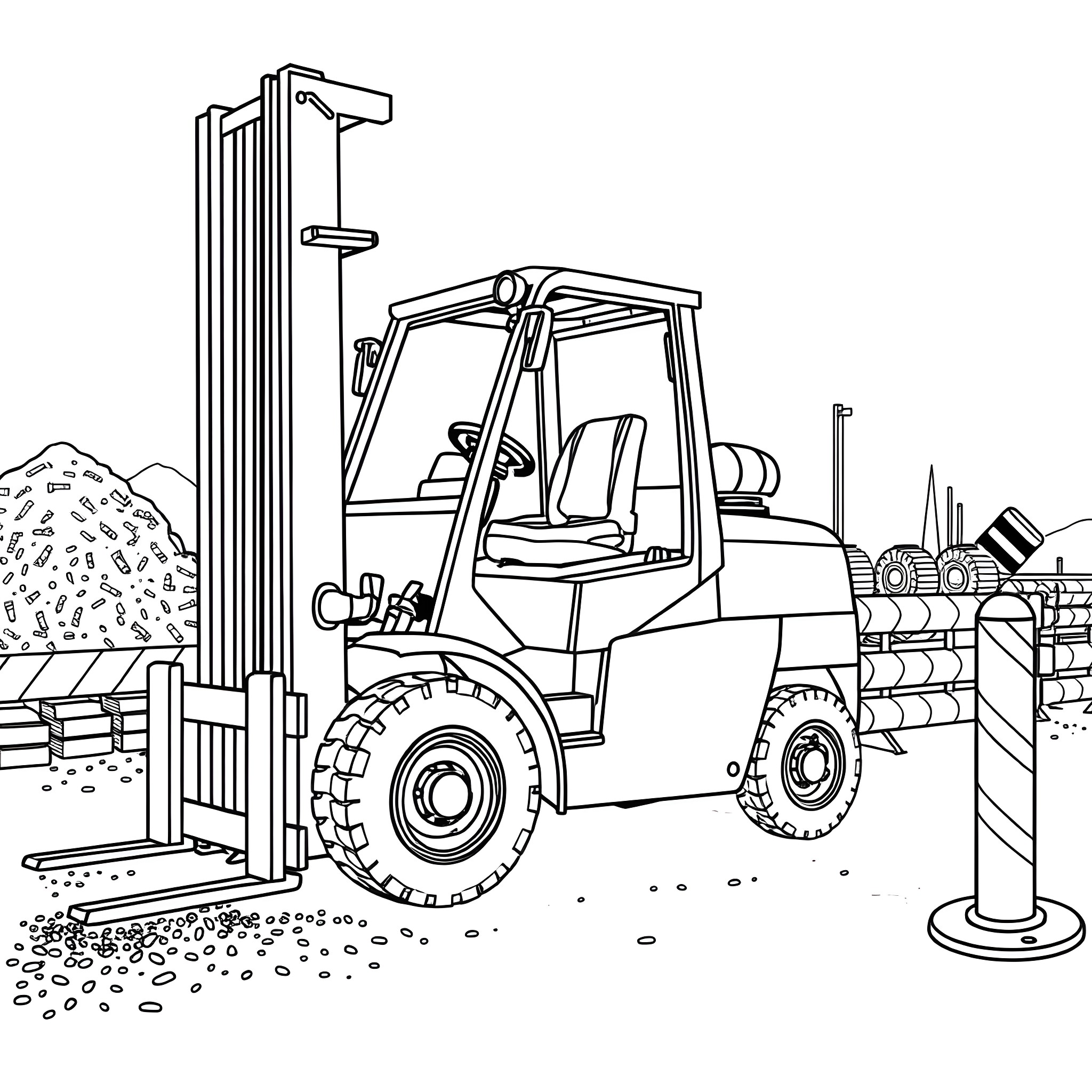Best Forklift Coloring Pages (Free Printable PDF)