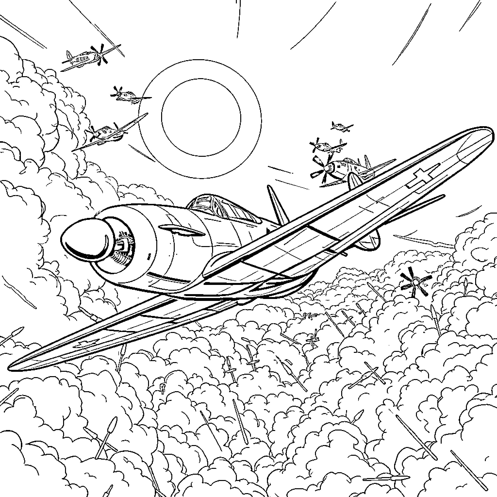Best Air Battle Coloring Pages (Free Printable PDF)