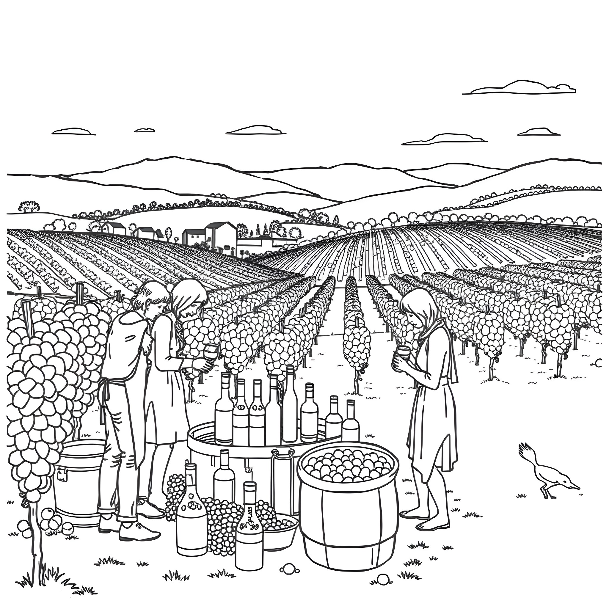Best Wine Coloring Pages (Free Printable PDF)