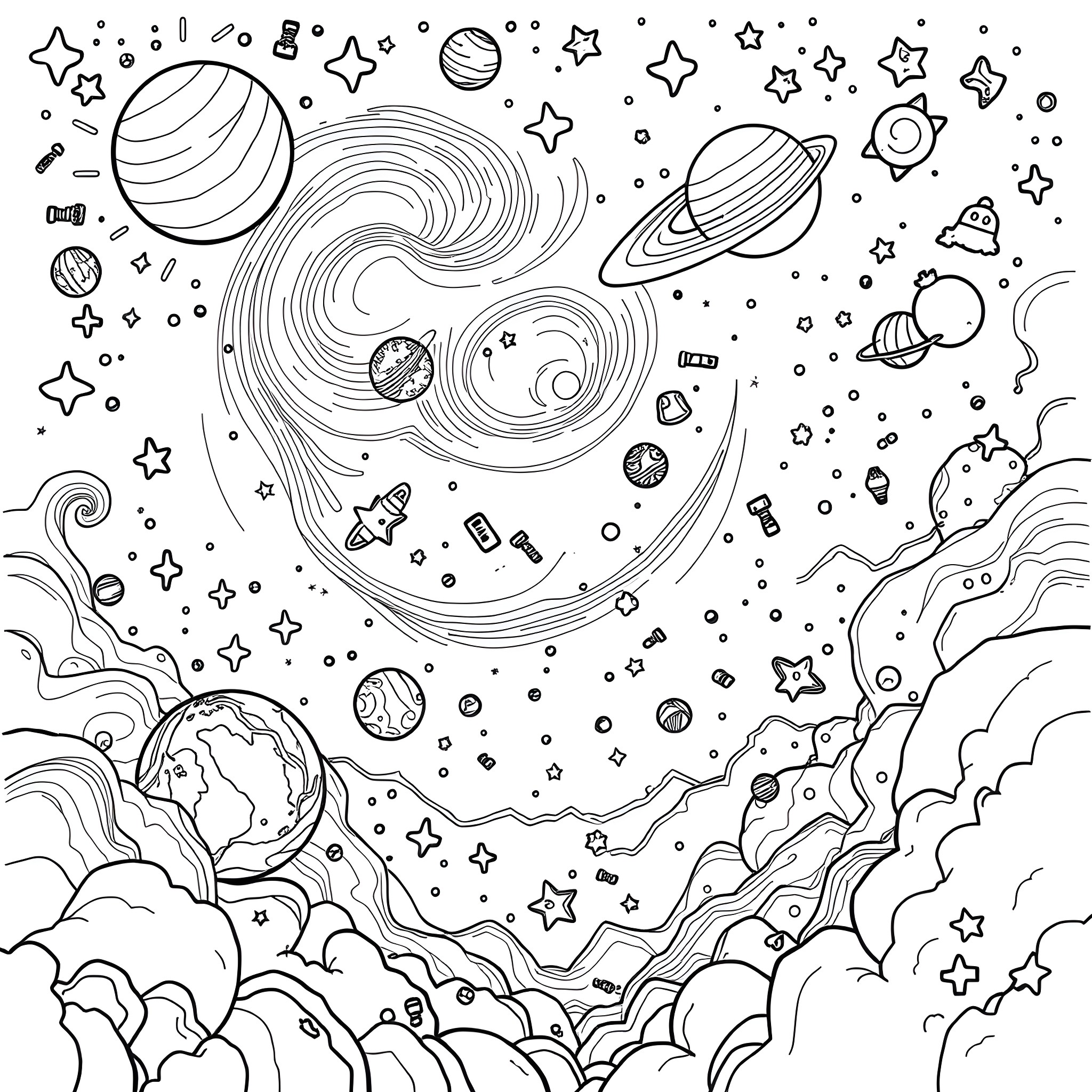 Best Space Coloring Pages (Free Printable PDF)