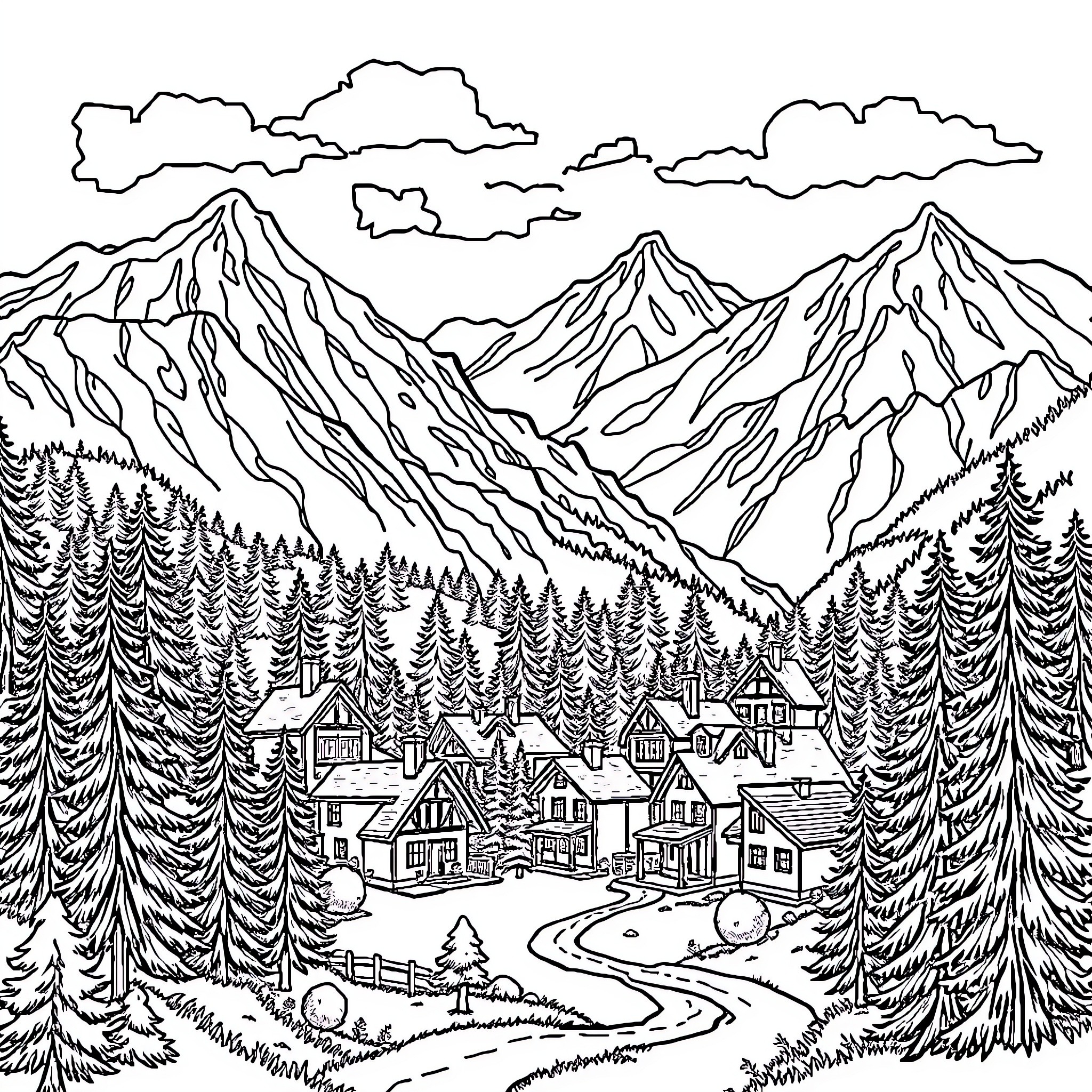 Best Village Coloring Pages (Free Printable PDF)