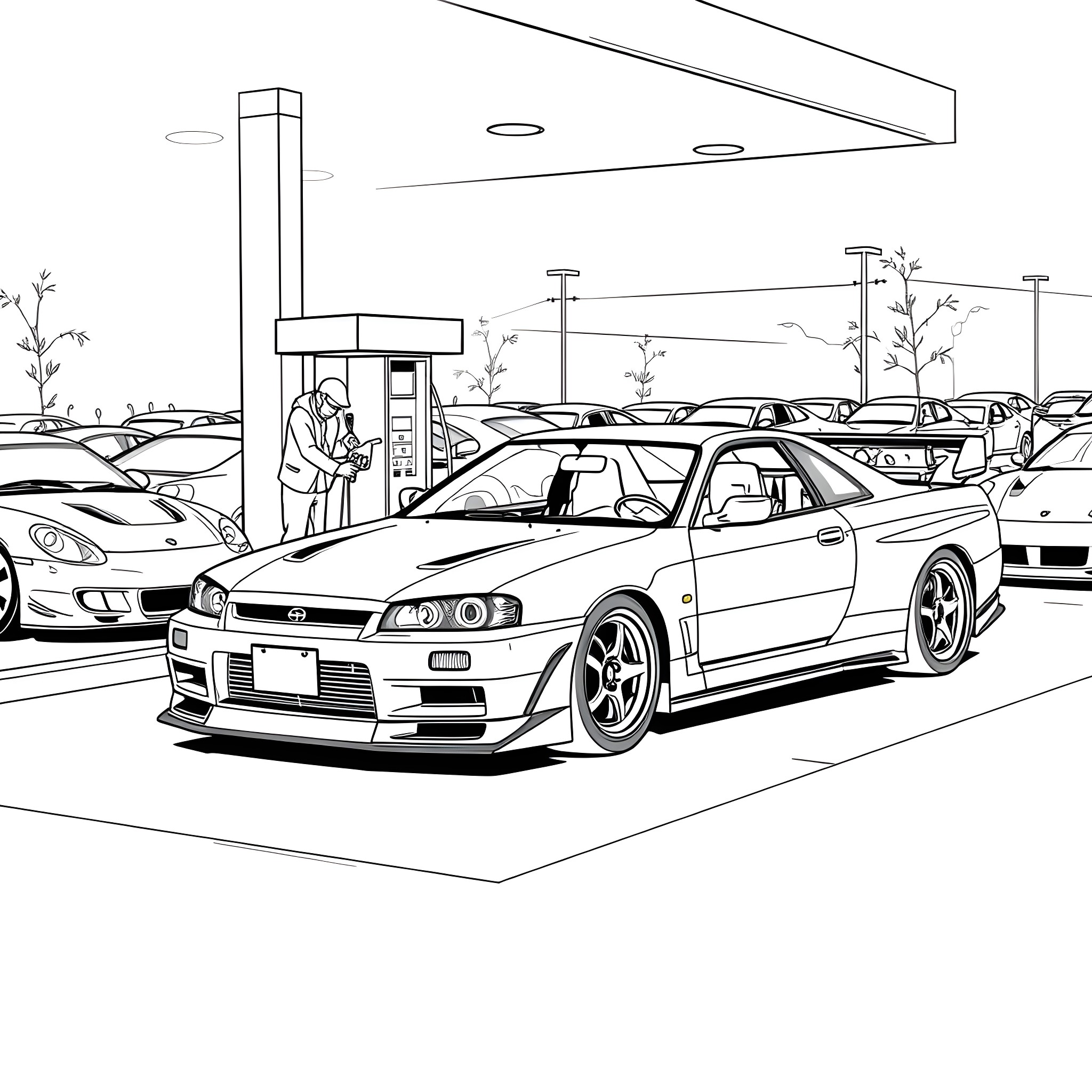 Best Nissan GTR Coloring Pages (Free Printable PDF)