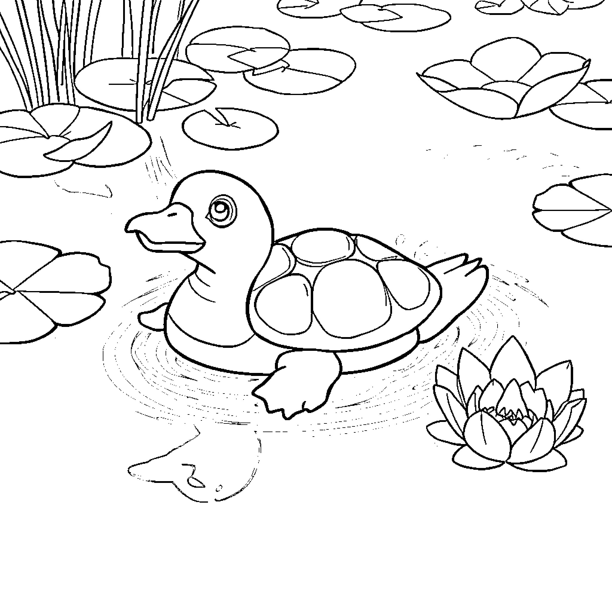 Best Turtle Duck Coloring Pages (Free Printable PDF)